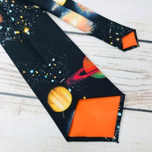 Space Tie, Planets Solar System Necktie, Planets Tie, Astronomy Tie ...
