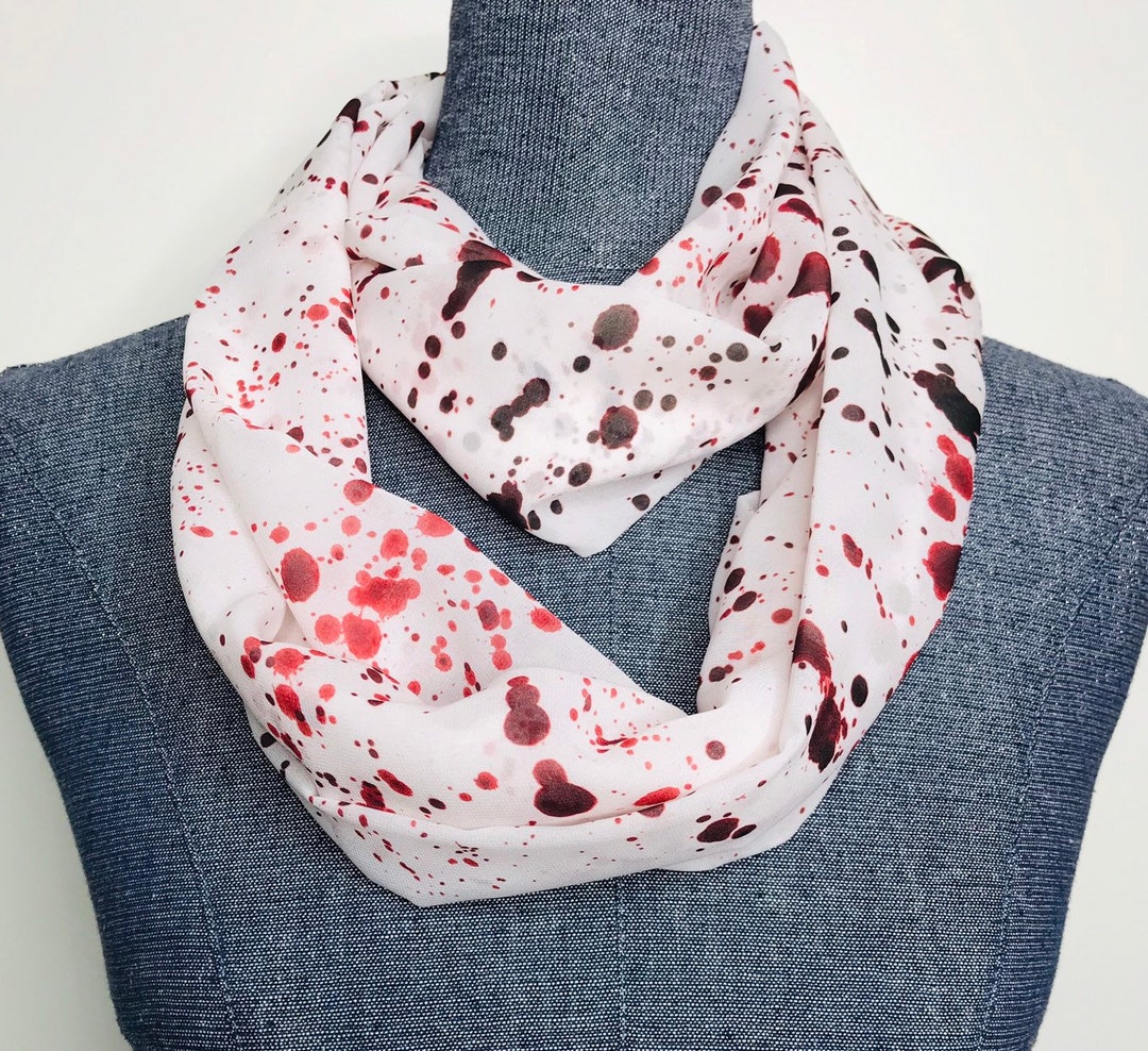 Blood Splatter Scarf Blood Splatter Crime Scene Infinity - Etsy