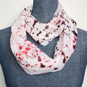 Blood Splatter Scarf, Blood Splatter, Crime Scene Infinity Scarf ...