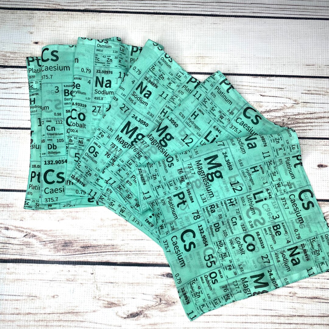 Periodic Table of Elements Scarf, Chiffon Scarf, Science Gift, Flat ...