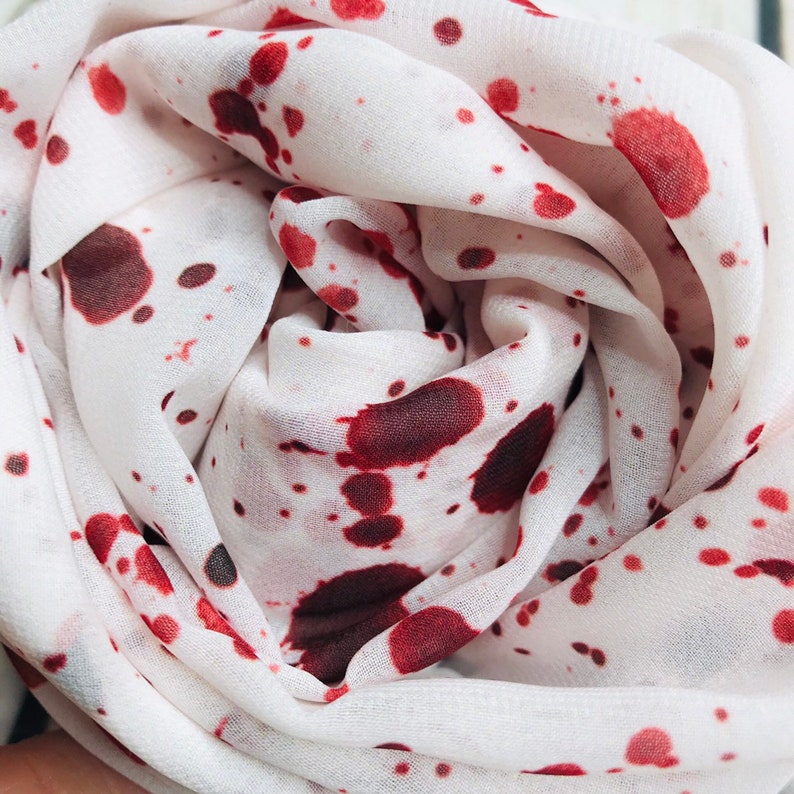 Blood Splatter Scarf, Blood Splatter, Crime Scene Infinity Scarf ...