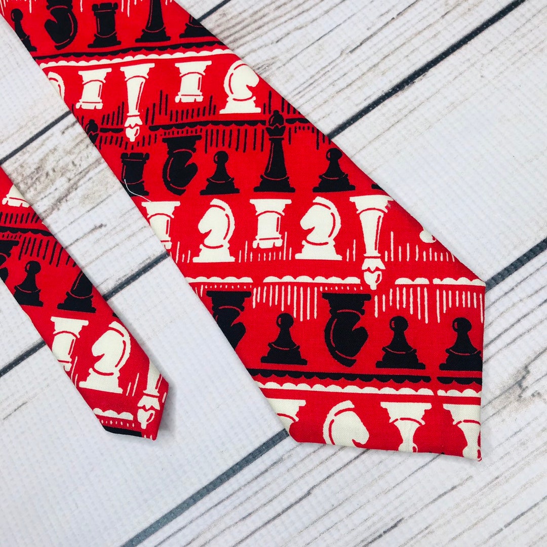 Chess Tie, Chess Accessory, Chess Pieces, Chess Gift, Chess Club ...