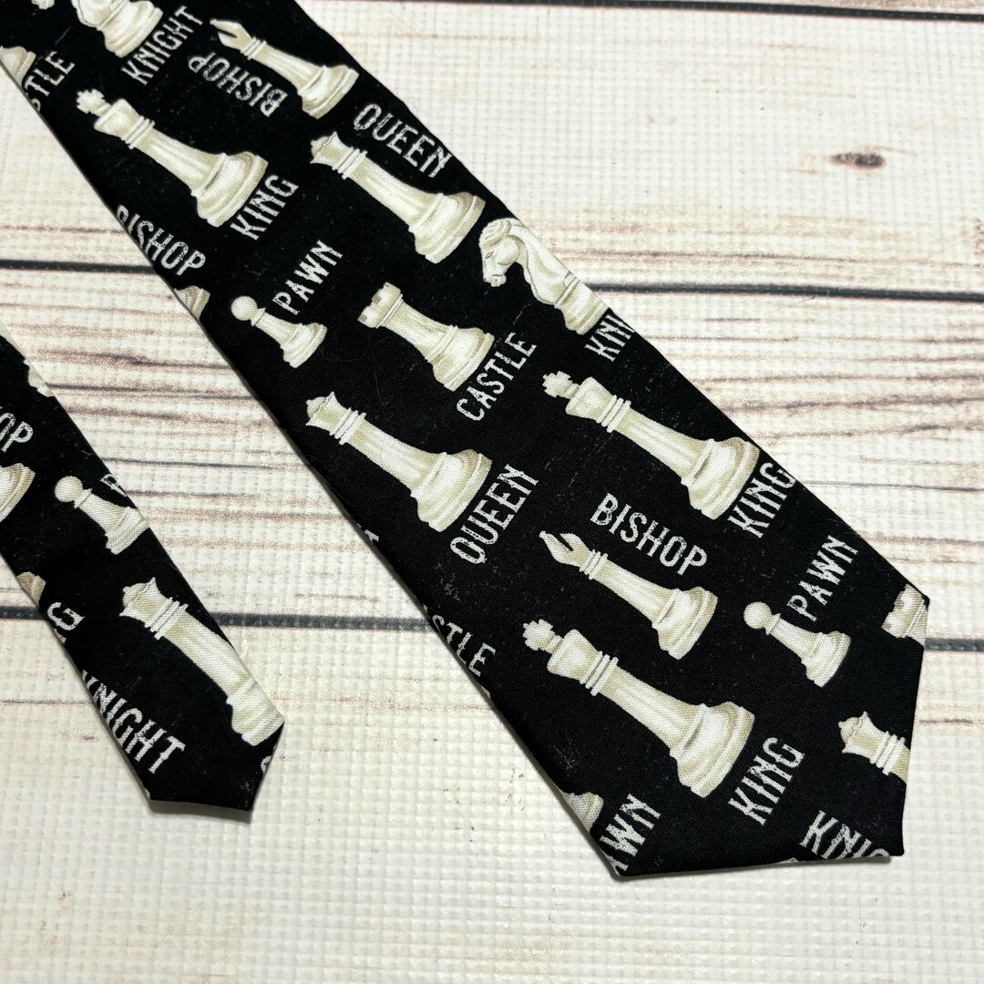 Chess Necktie, Chess Accessory, Chess Gift, Chess Lover, Chess Board ...