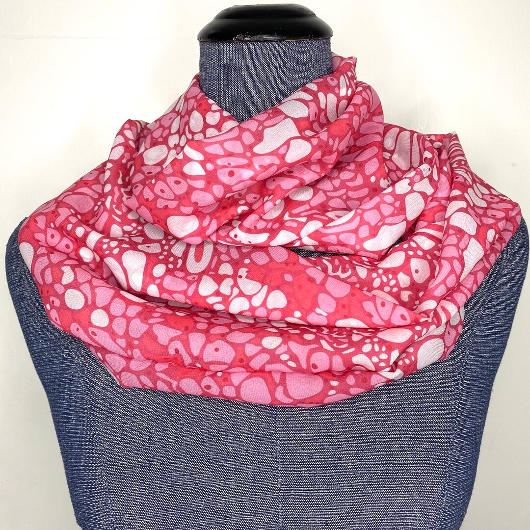 Skin Cell Scarf, Infinity Scarf, Cell Structure Gift, Ihc Stain ...
