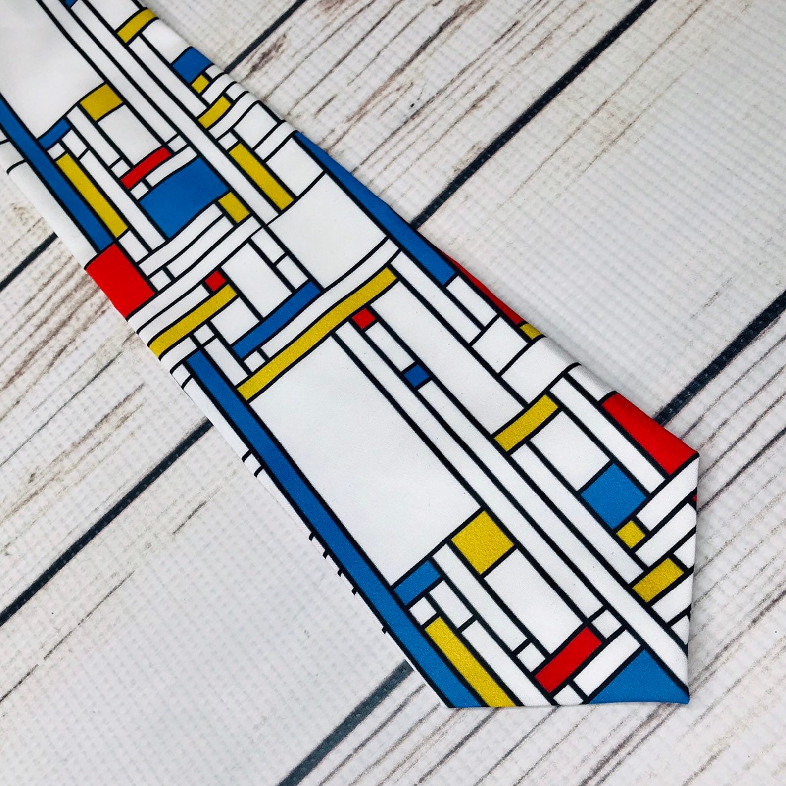 Art Necktie, Mondrian Tie, Modern Art Tie, Abstract Art Tie, Painting ...
