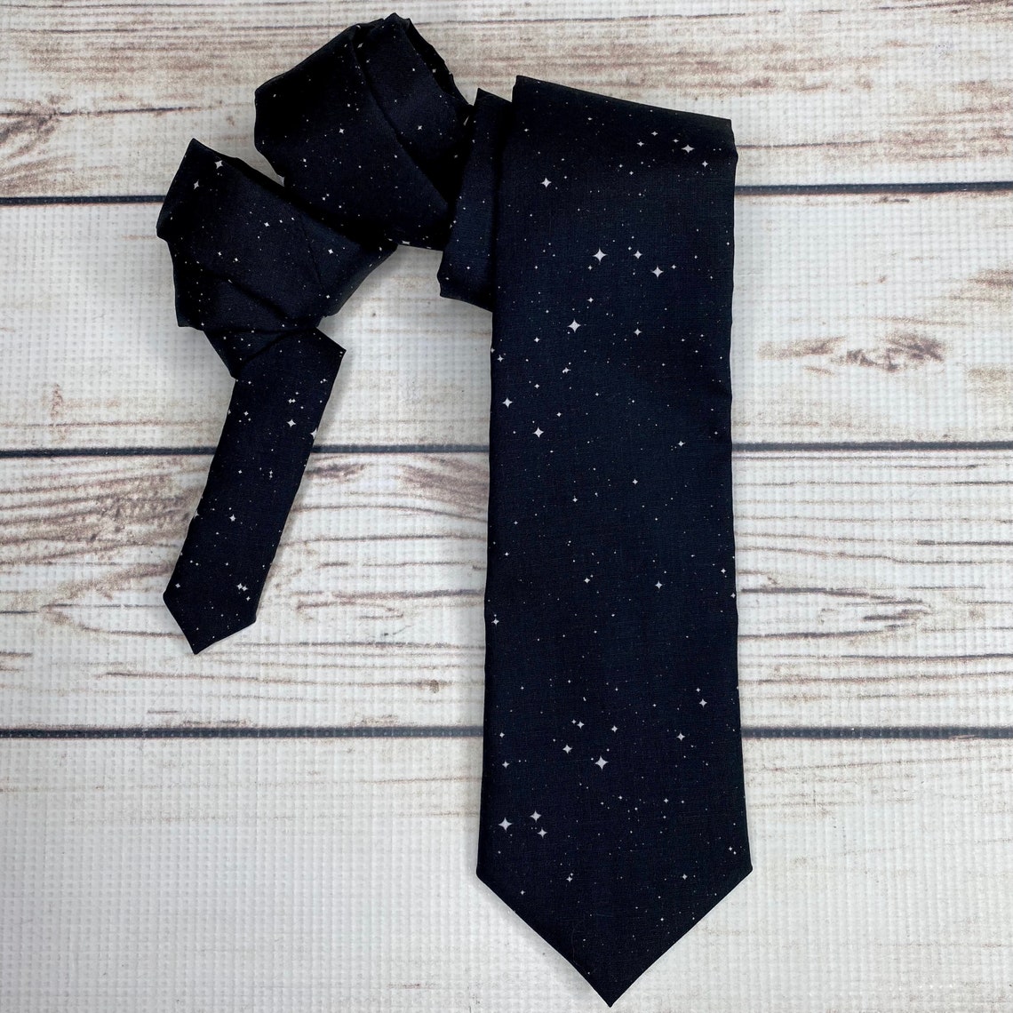 Star Tie Space Tie Outer Space BLACK and White Deep Space - Etsy