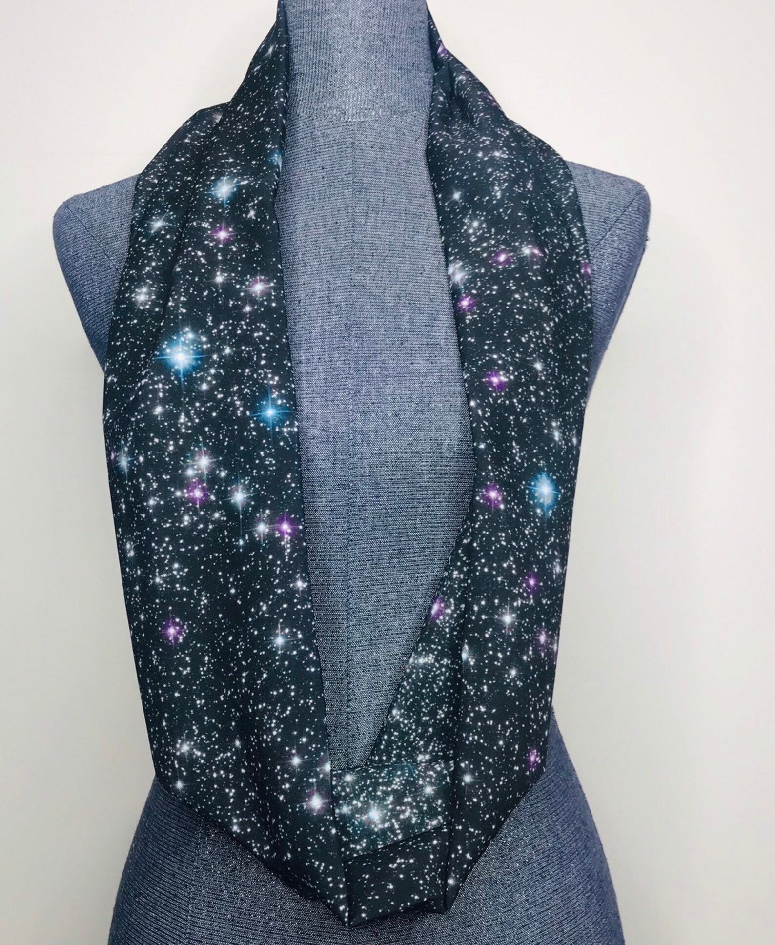 Space Scarf Galaxy Infinity Scarf Milky Way Accessory Stars - Etsy