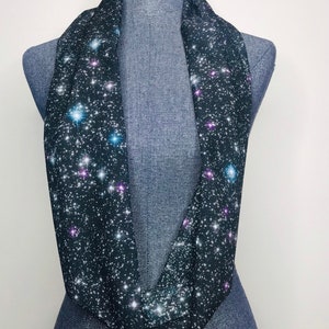 Space Scarf, Galaxy Infinity Scarf, Milky Way Accessory, Stars in the ...
