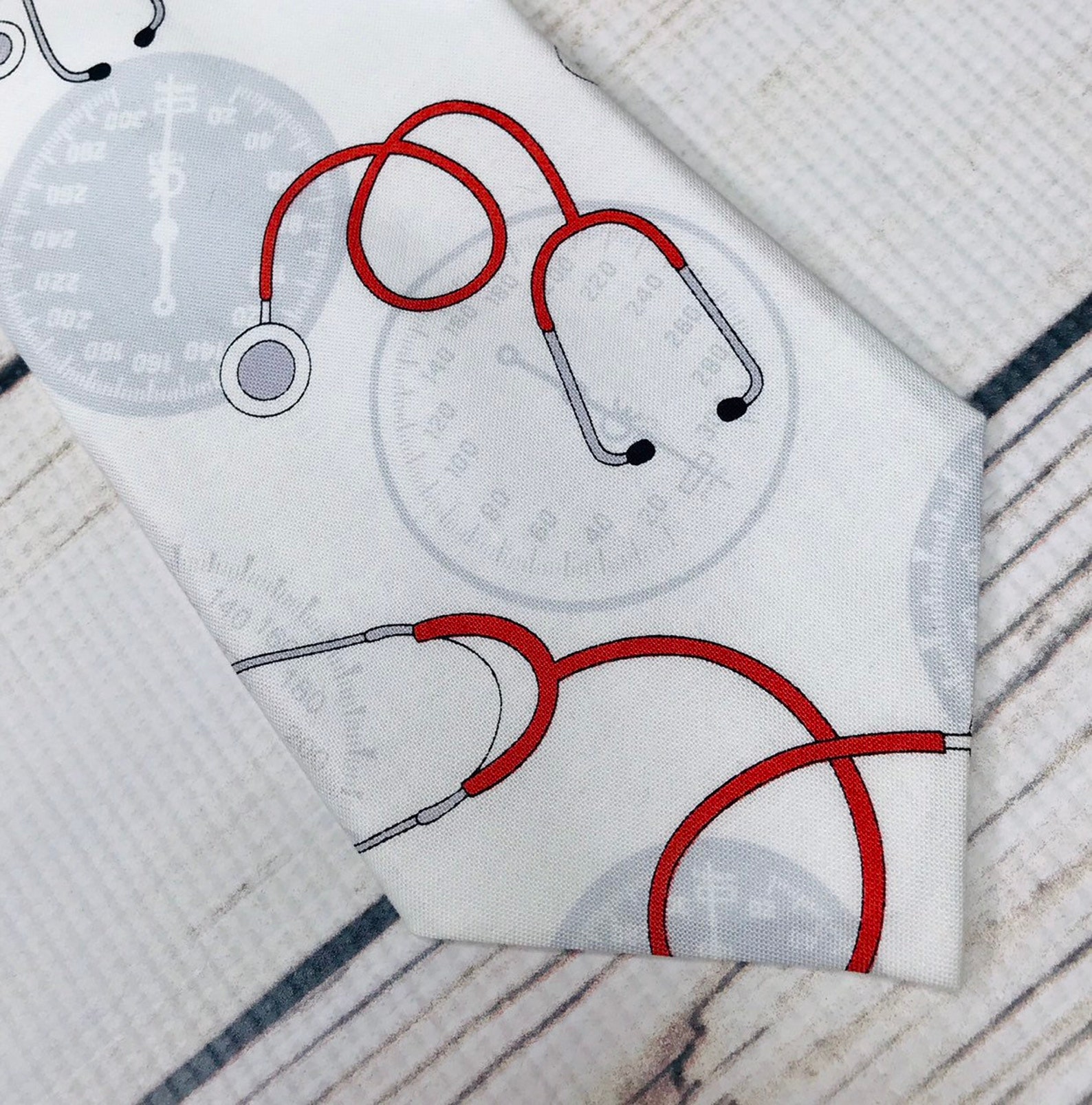 Doctor Tie Medical Doctor Stethoscope Tie Nurse Necktie | Etsy