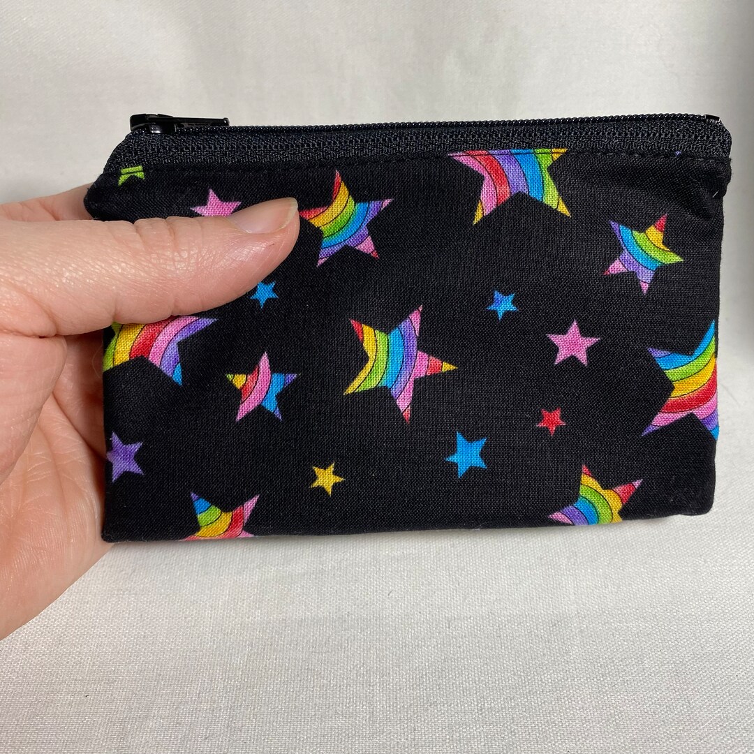 Rainbow Star Zipper Pouch, Star Card Wallet, Rainbow Coin Purse, Star ...