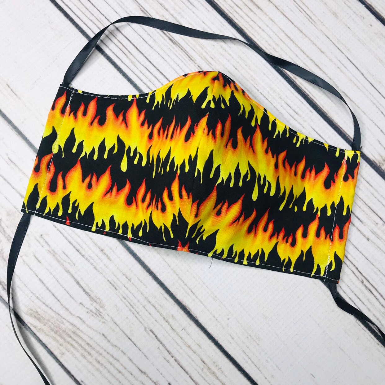 Flames face mask Fire mask burning face mask 100% cotton | Etsy