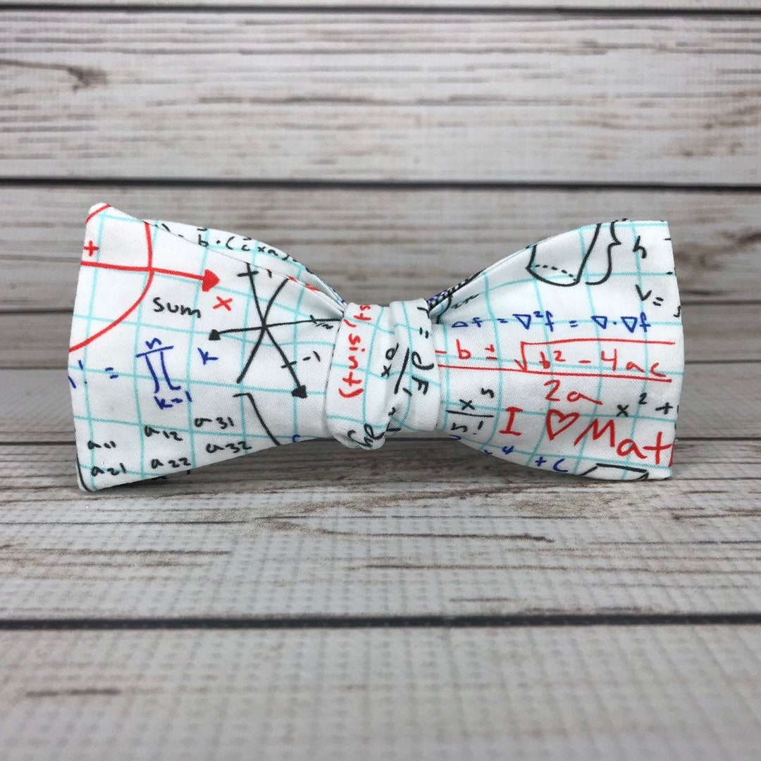 Math Equations and Doodles on Graph Paper Design Bowtie - Etsy