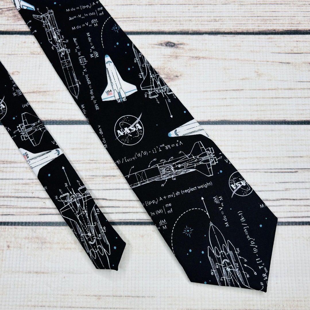 Space Shuttle Necktie, Aerospace Engineering Tie, Space Tie, Math Tie ...