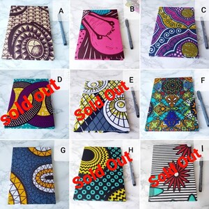 A5 African Print, Ankara Print, Printed Notebooks, Stationary, Jotter ...