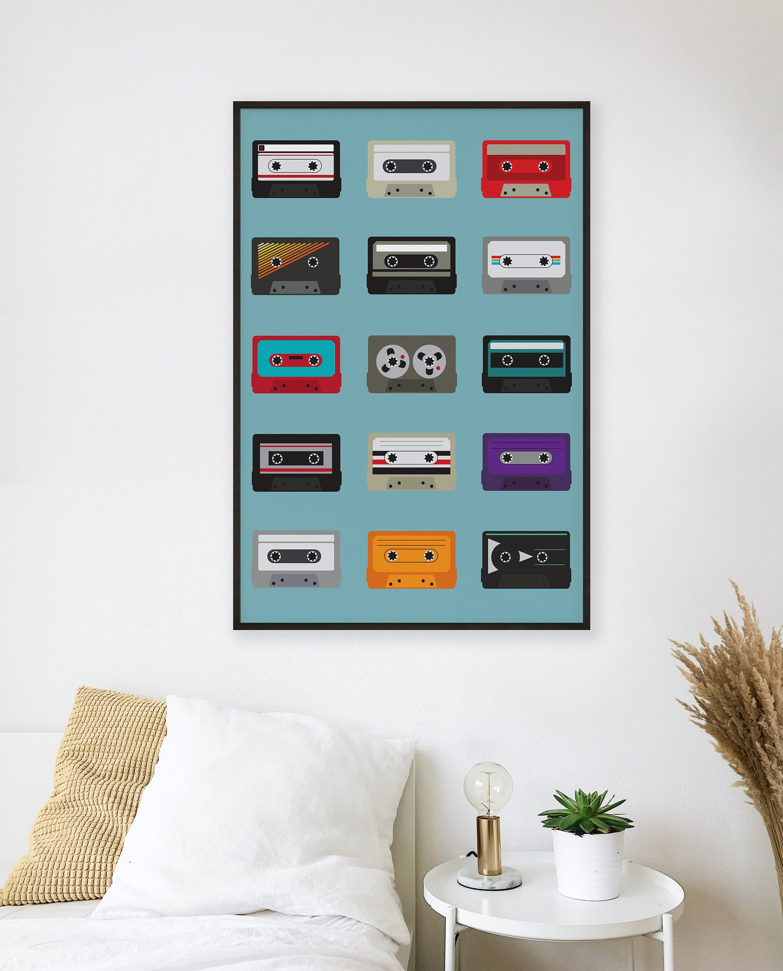 Mix Tapes Art Print Cassette Tape Mixtape Tape Player DJ Retro ...