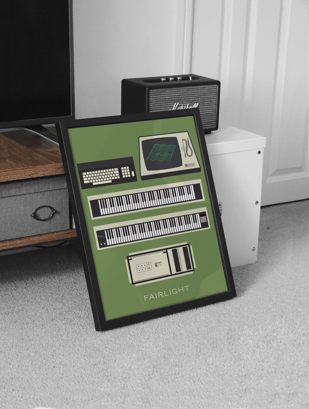Fairlight Retro Sampler Art Print | Synth Poster | Synthesizer | Analog ...