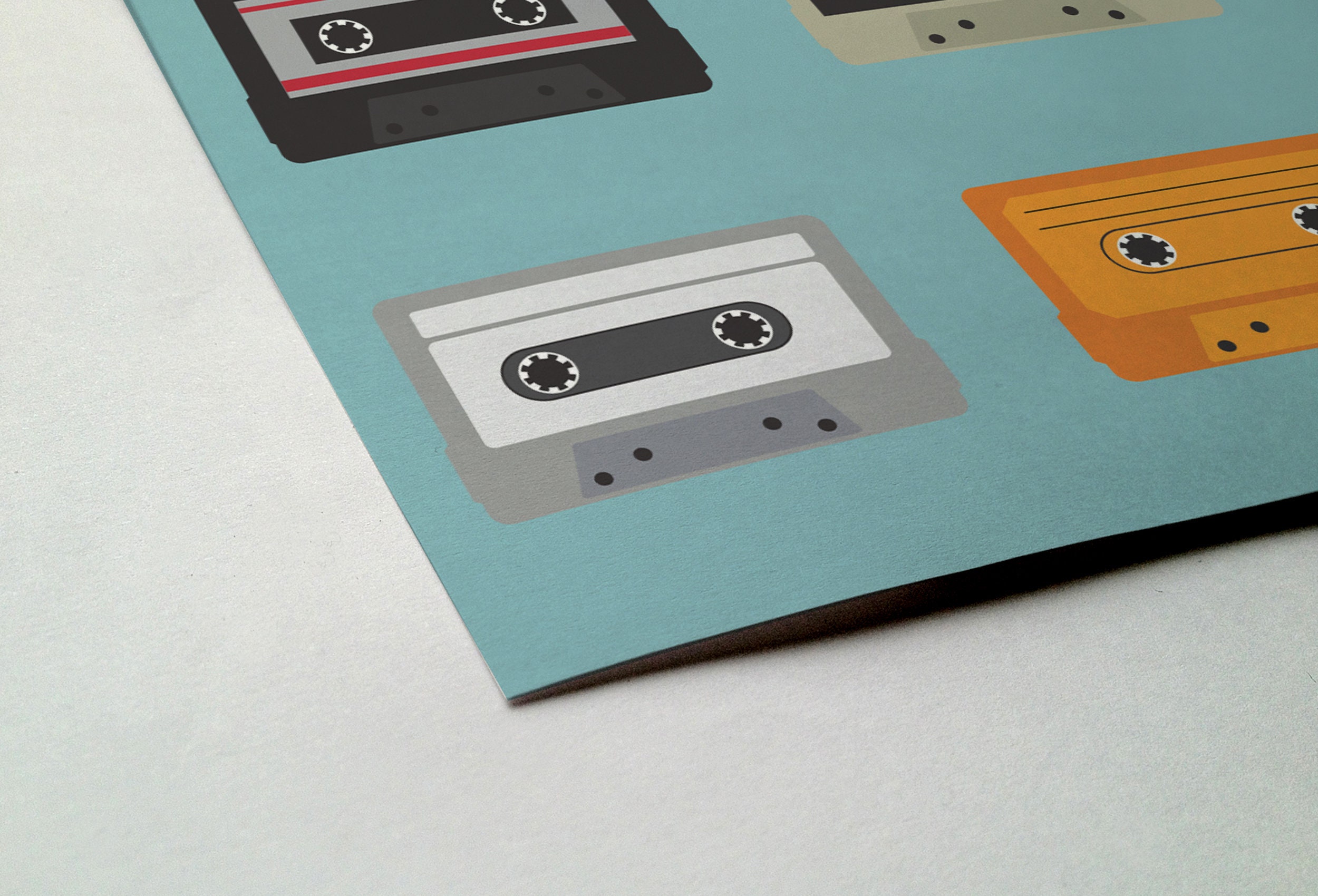 Mix Tapes Art Print Cassette Tape Mixtape Tape Player | Etsy