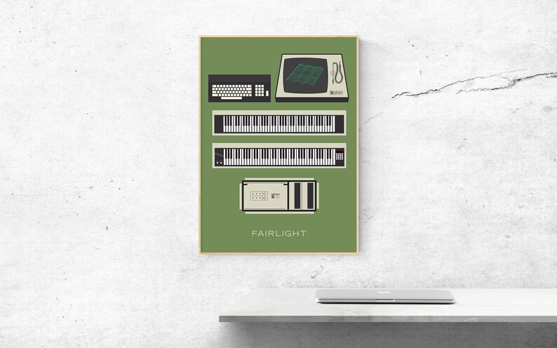 Fairlight Retro Sampler Art Print | Synth Poster | Synthesizer | Analog ...