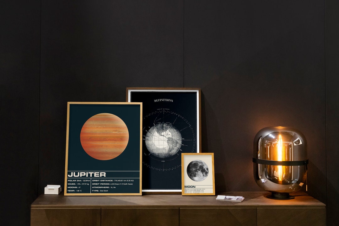 Jupiter Art Print | Space Poster | Galaxy Art | Lunar Print | Celestial ...