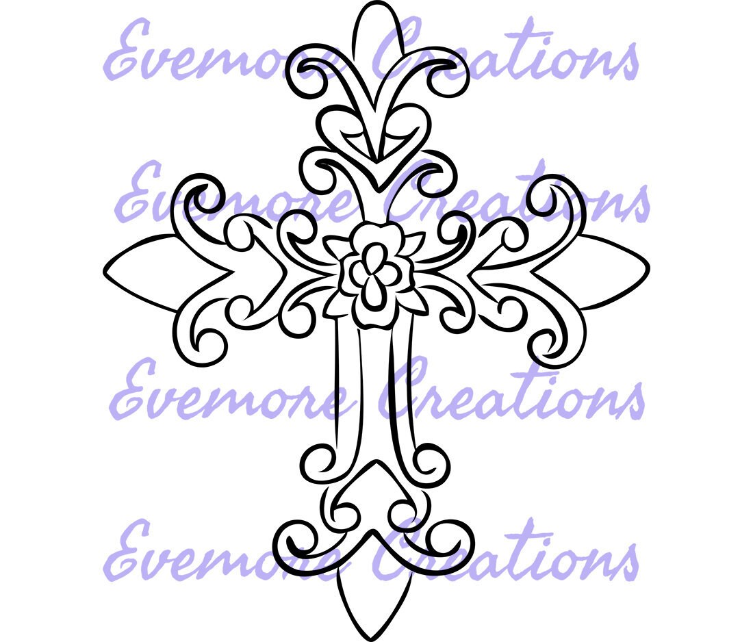 Decorative Cross Clip Art