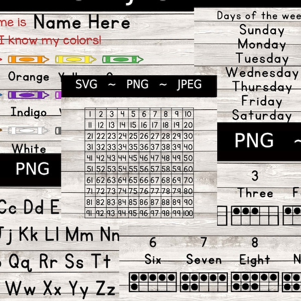 Days of the Week Chart - Etsy Canada