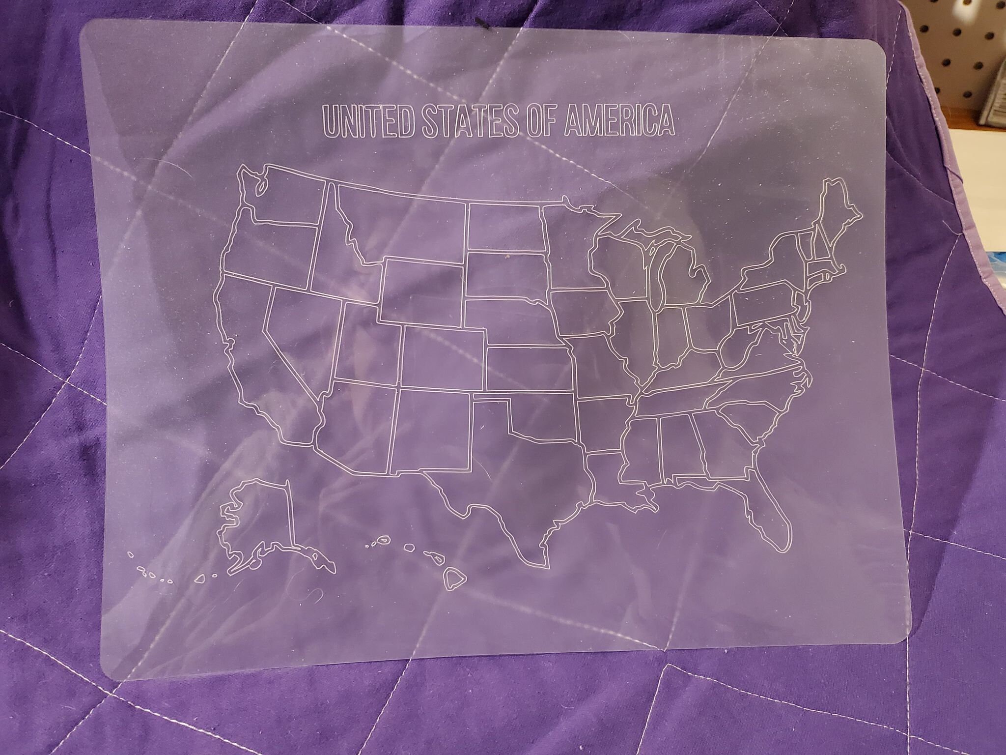 Tracing Mat - Map USA - SVG - Homeschool - Cutting File - DIY - Etsy