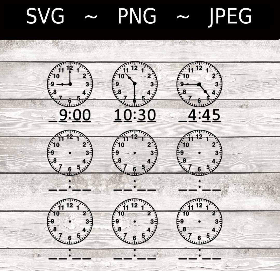 Tracing Mat - TIME - SVG - Homeschool - Cutting File - DIY - Etsy