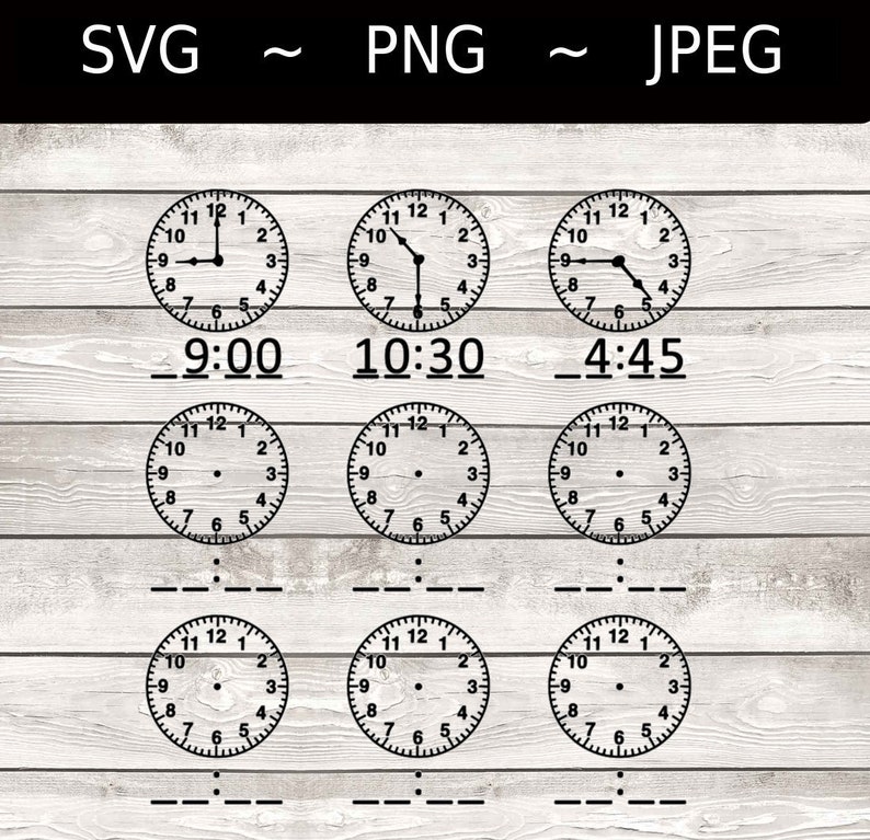 Tracing Mat - TIME - SVG - Homeschool - Cutting File - DIY - Etsy