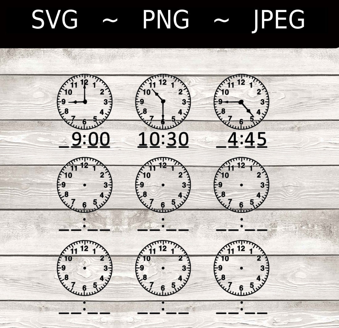 Tracing Mat - TIME - SVG - Homeschool - Cutting File - DIY - Etsy