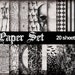 Creepy Digital Papers Horror Macabre Halloween Printable Set | Etsy
