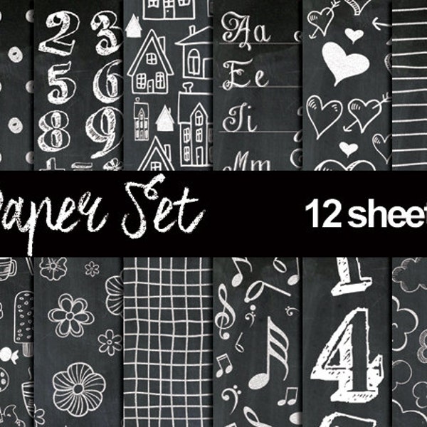 Chalkboard Digital - Etsy