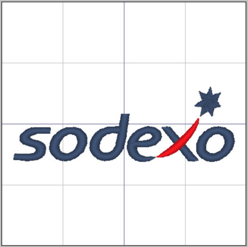 Sodexo- Simple - Main Logo - Embroidery Machine Logo 1.20 Inches by 3. ...