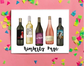 Wine Note Cards | Etsy