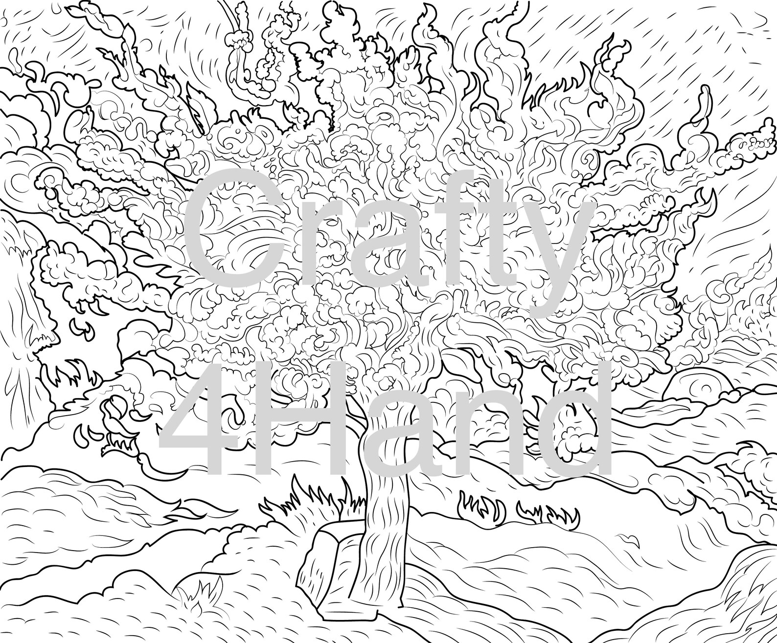 4 Van Gogh Coloring Pages - Etsy