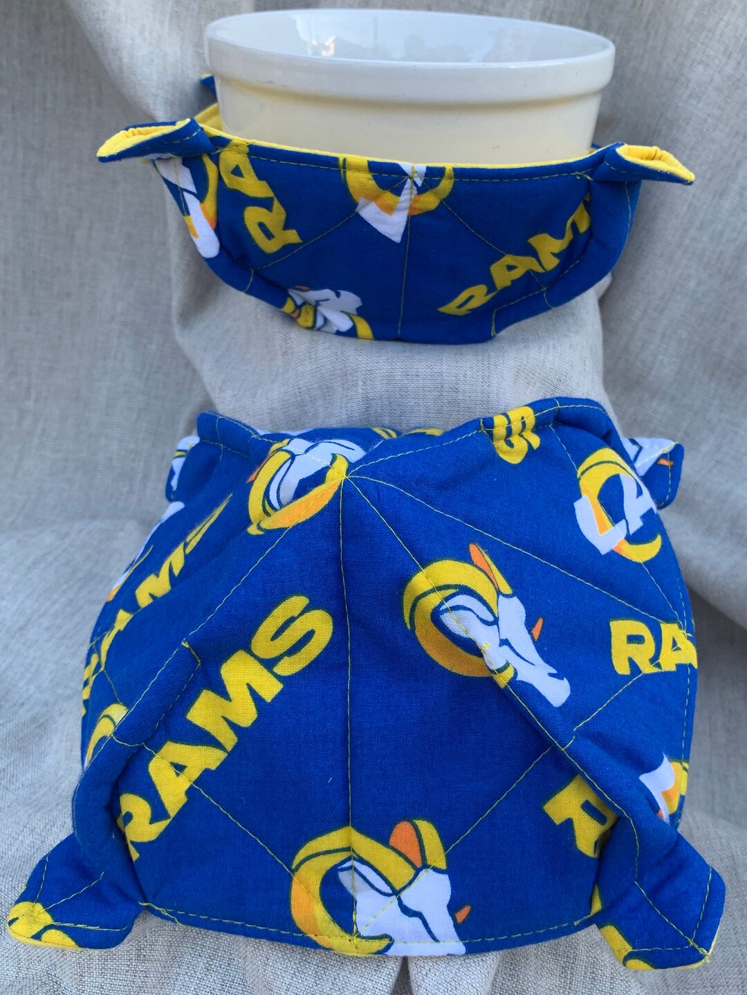 LA Rams Food Bowl Cozy/ Microwavable - Etsy