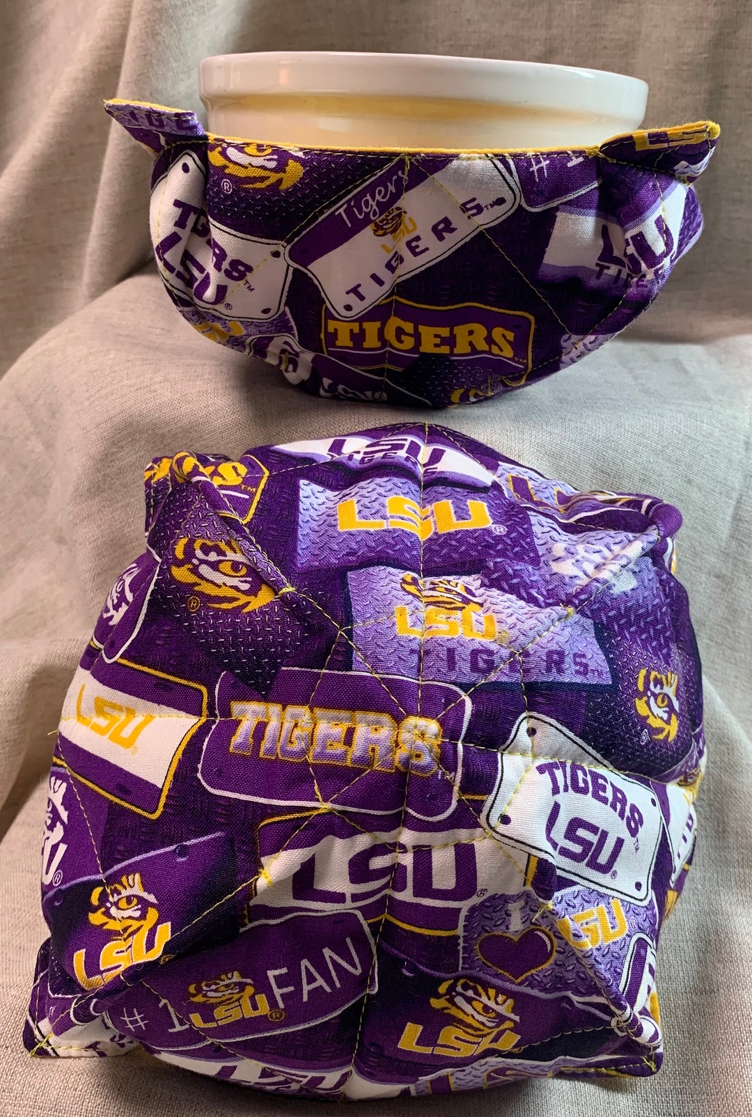 LSU Tigers License Plates Print/ Food Bowl Cozy/ Microwavable - Etsy