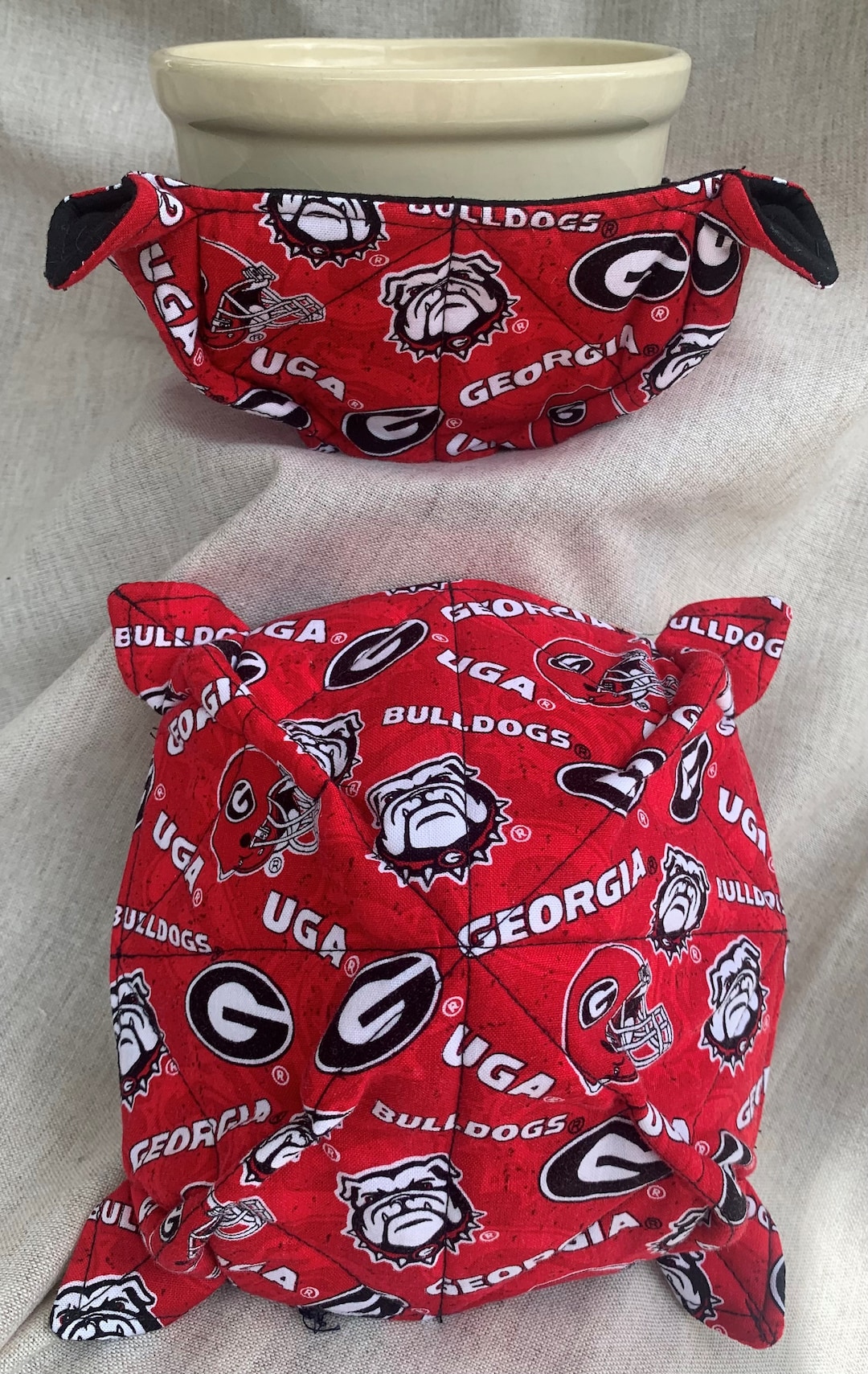 Georgia Bulldogs Food Bowl Cozy/ Microwavable - Etsy