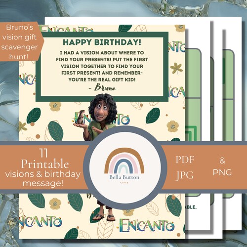 Printable Encanto Party Game Bruno's Vision - Etsy