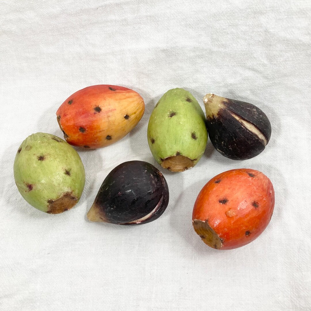 Your Choice Alabaster Fruit, Vintage Italian Stone Figs Red Green ...