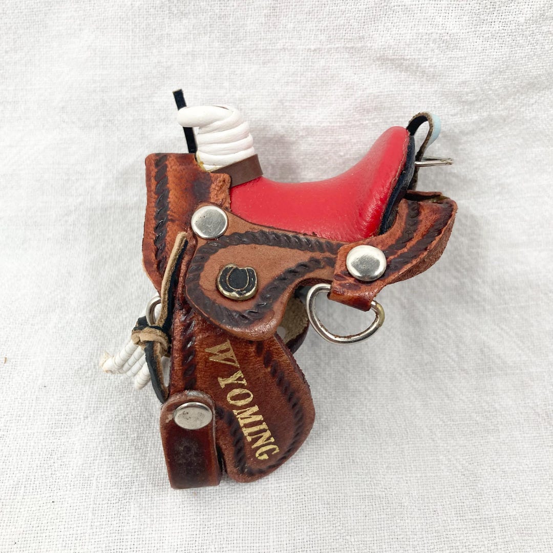 WY Ornament, Miniature Leather Saddle Christmas Decoration, Salesman ...