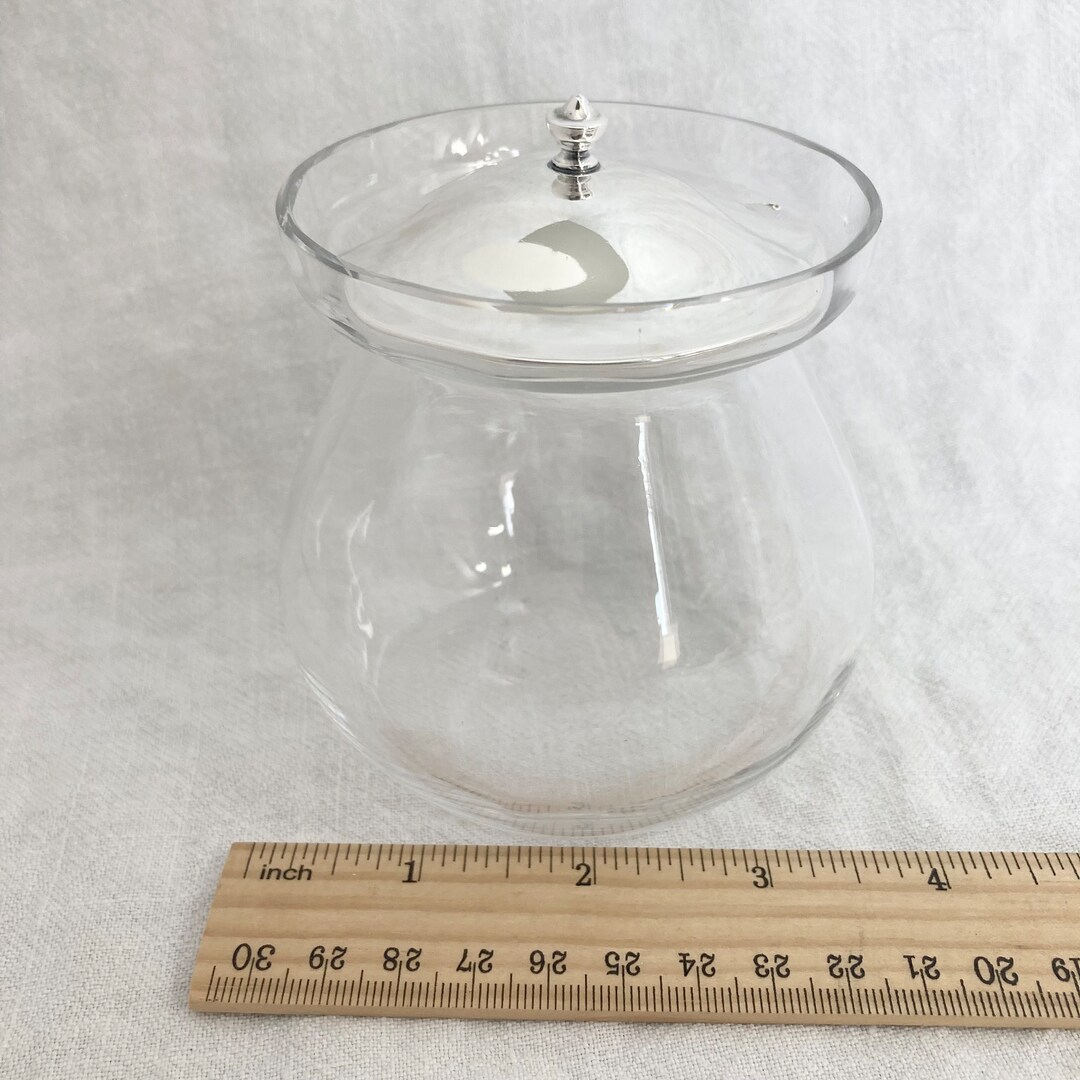 Large Sterling and Glass Jam Jar - Etsy