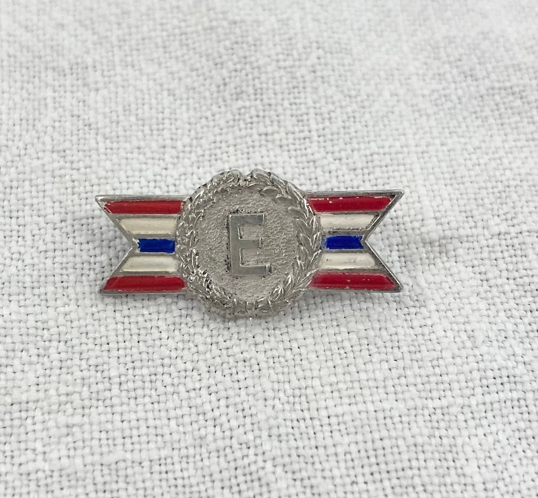 WWII Army Navy E Production Award Pin Sterling Silver USA - Etsy