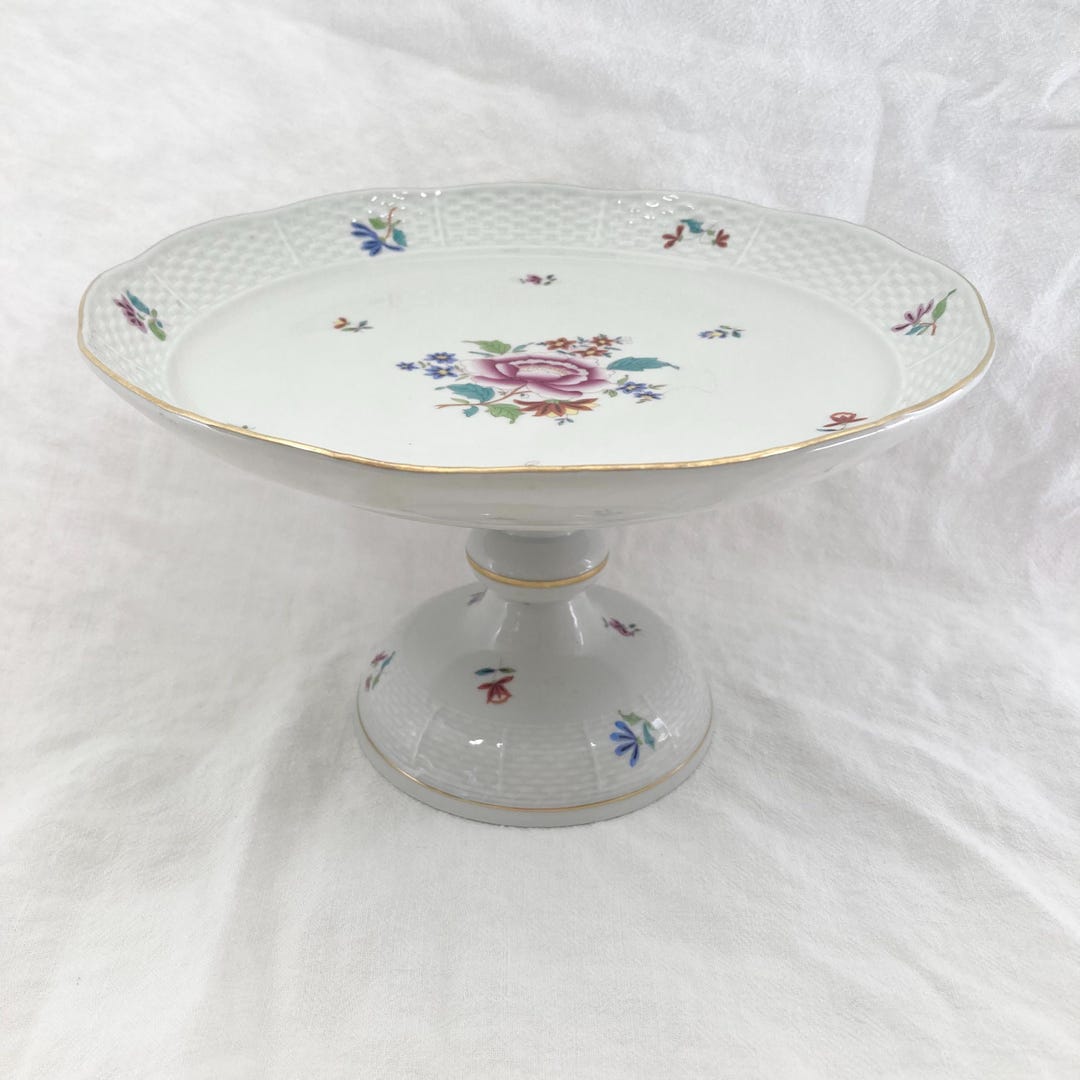 Large Herend Compote, Rare Nanking Bouquet Pattern Tazza - Etsy
