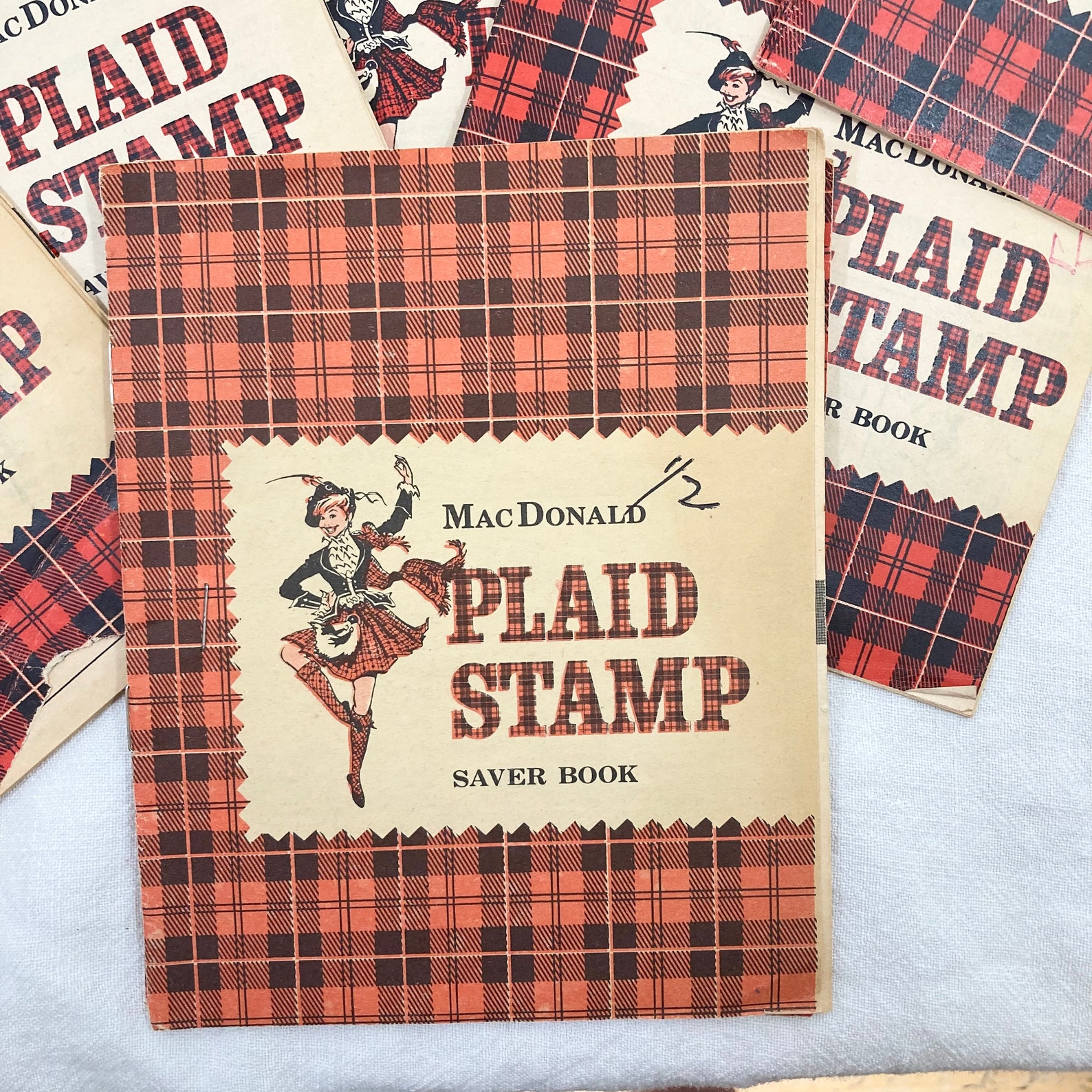 Lot of 7 Macdonald Plaid Stamp Books - Etsy