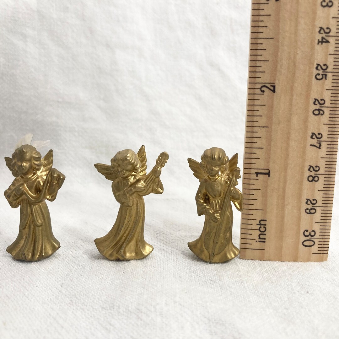Miniature Angels With Instruments, Hong Kong Gold Plastic - Etsy