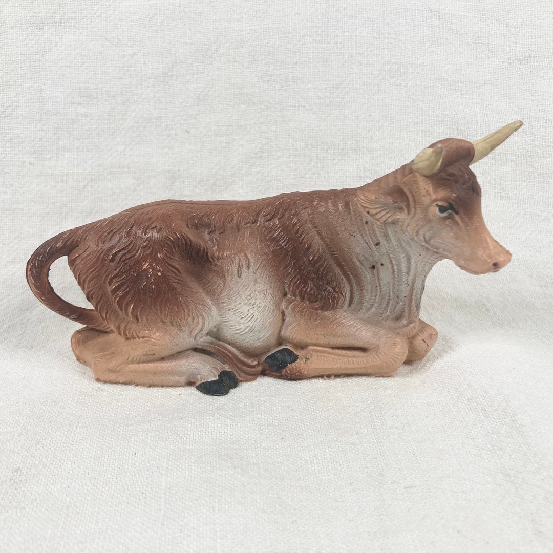 Fontanini Spider Mark Depose Vintage Nativity Resing Cow Ox Bull ...
