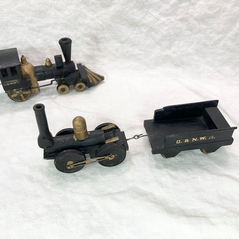 Vintage Wooden Toy Pioneer Steam Train and Engine Model - Etsy