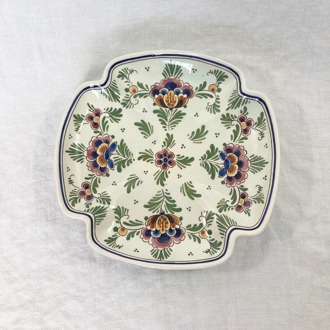 De Delftse Pauw Delft Polychrome Dish Vintage Hand Painted - Etsy