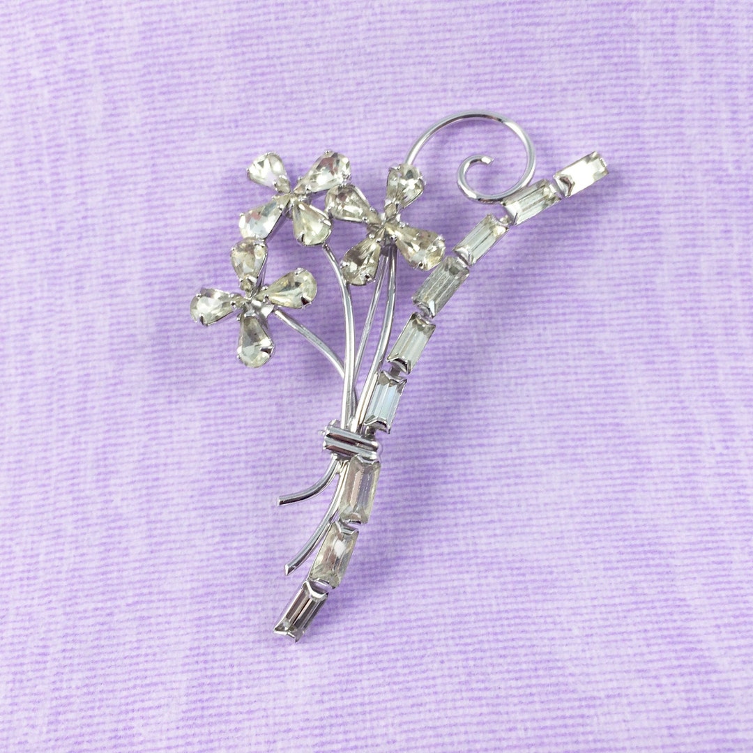 Sterling Flower Pin Signed "phyllis" Vintage Midcentury - Etsy