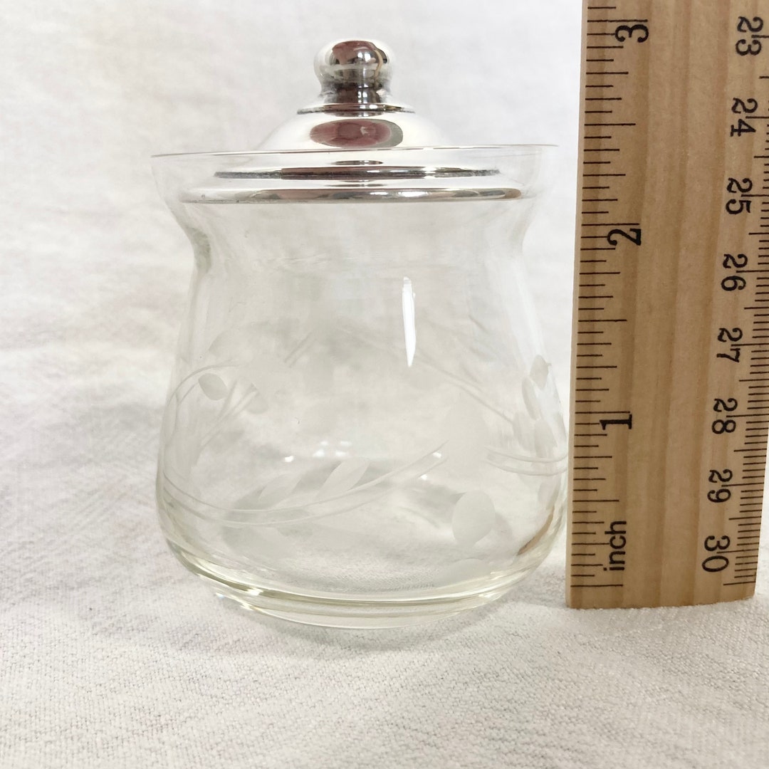 Small Sterling and Glass Jam Jar - Etsy